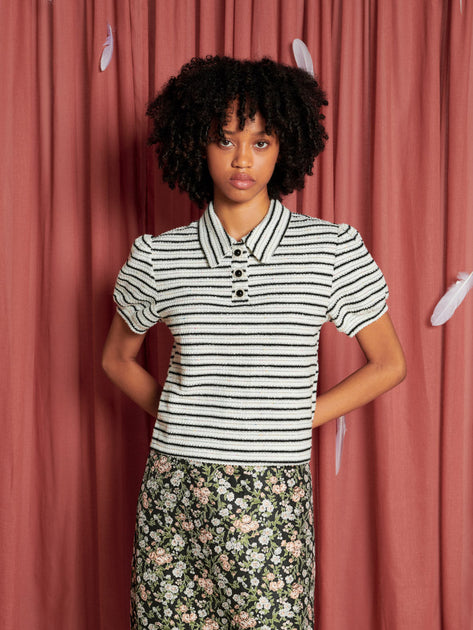 Magpie Stripe Polo Shirt – Sister Jane