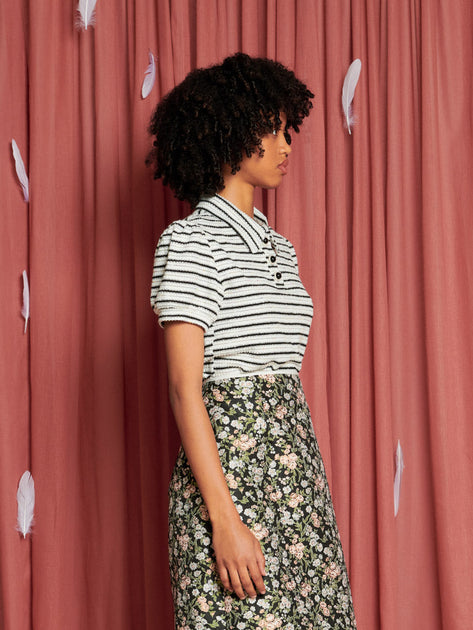 Magpie Stripe Polo Shirt – Sister Jane