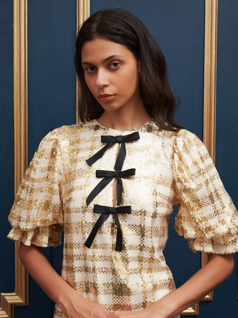 DREAM Allusions Sequin Bow Dress – Sister Jane